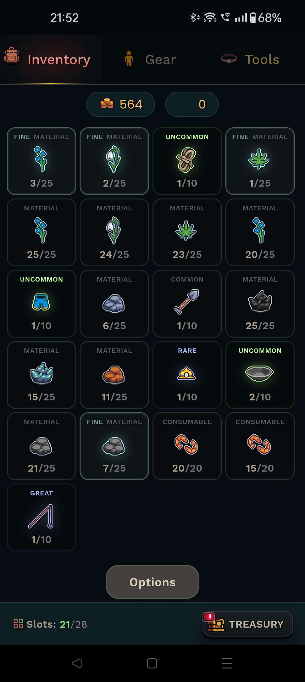 Inventory - Walkscape Walkthrough