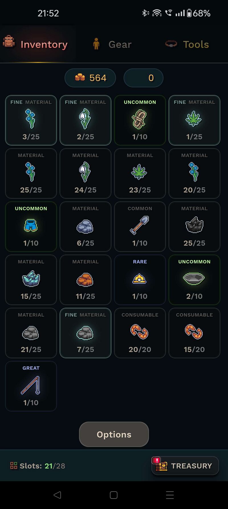 Inventory - Walkscape Walkthrough