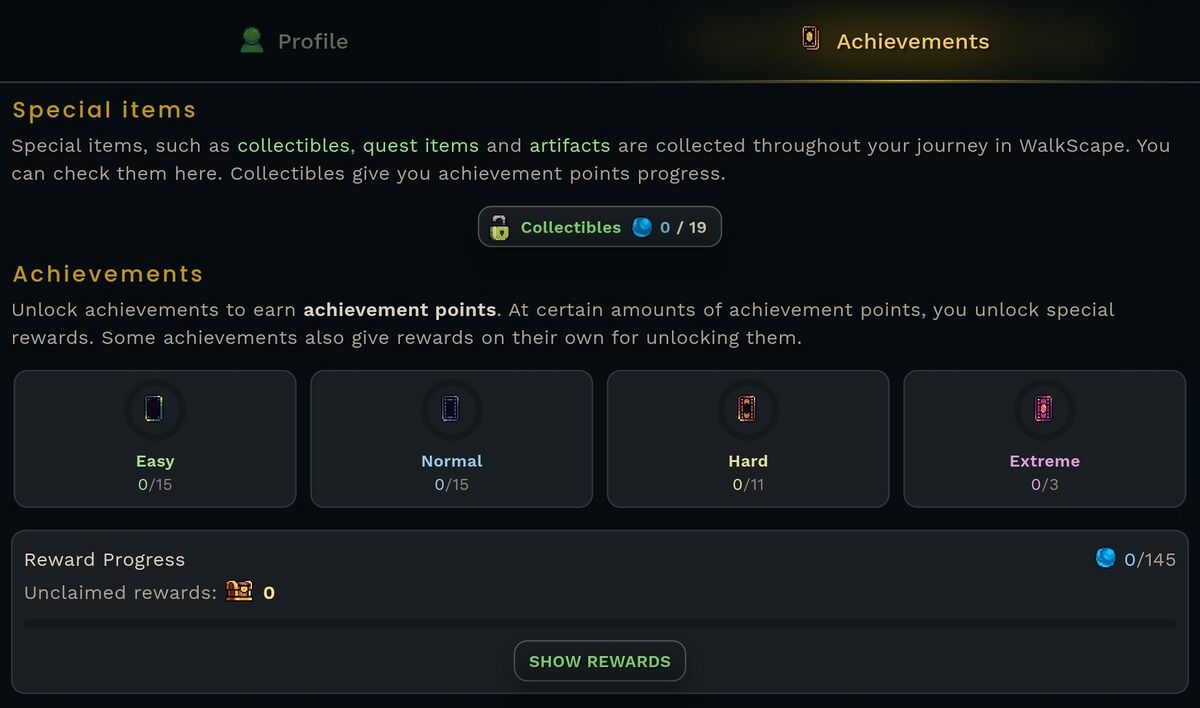 Achievements - The Walkscape Wiki